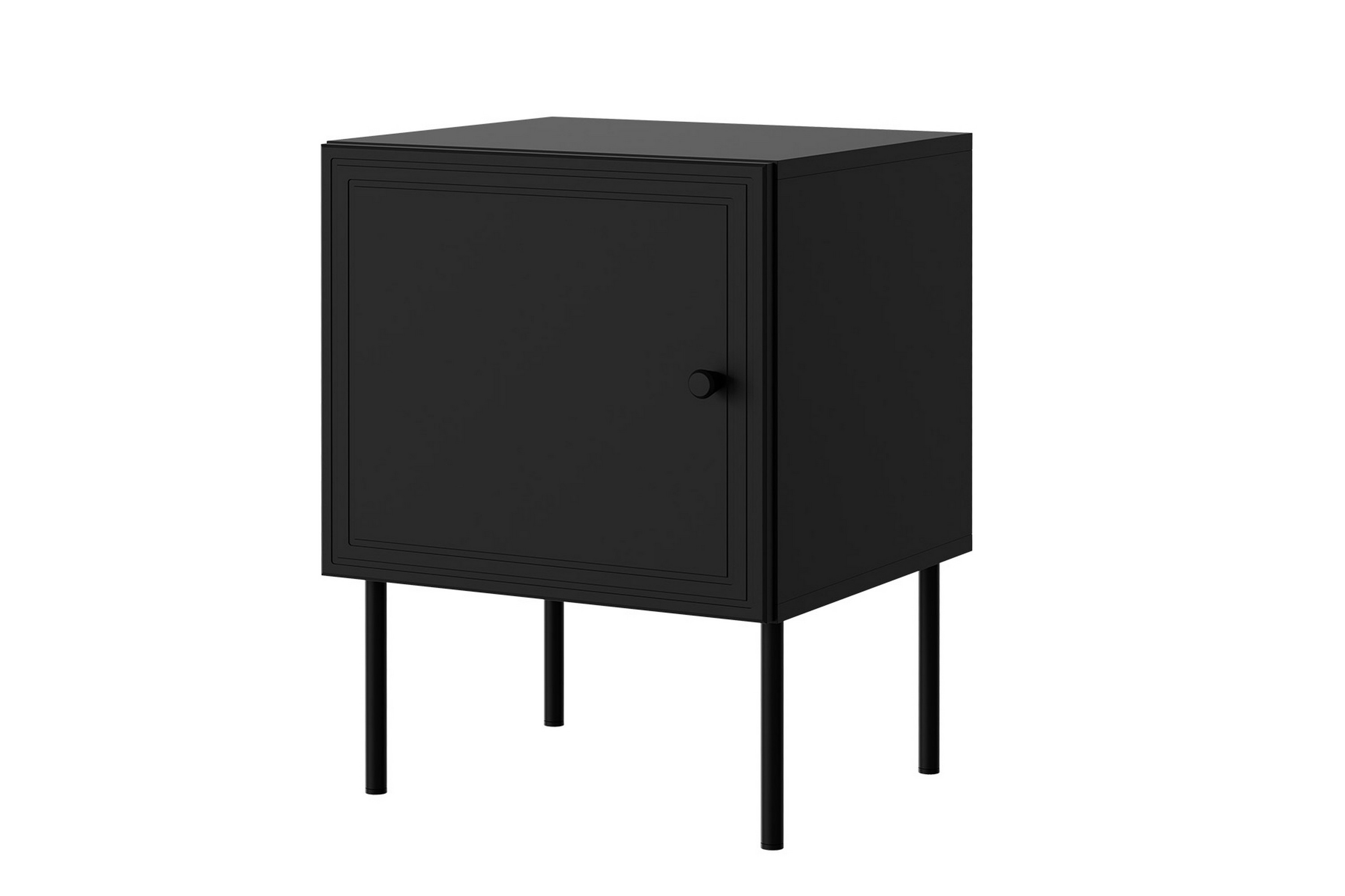 Laholm Nattbord 45 cm Svart - Møbler - Trademax