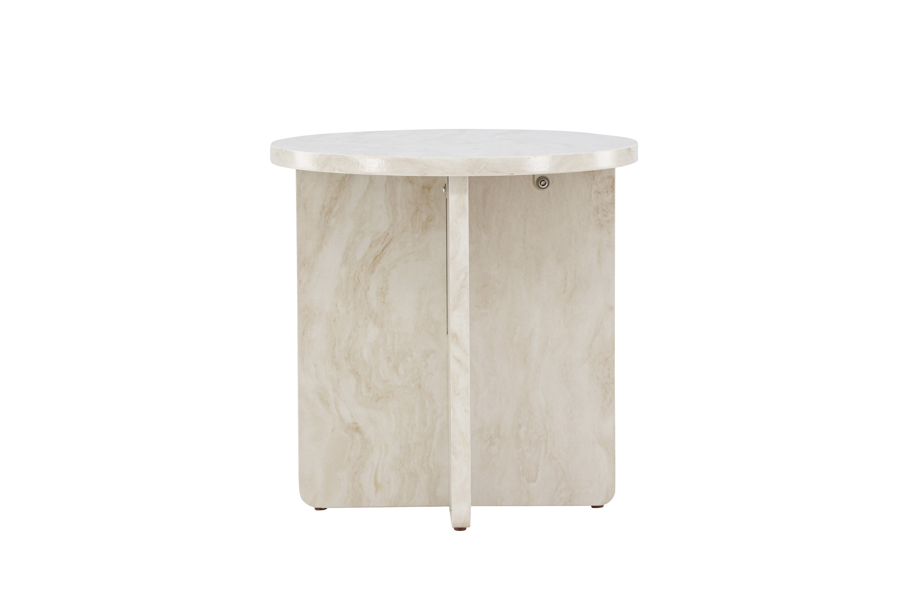 Venture Home Ålesund Travertin Sidebord 50 cm Beige - Møbler | Trademax