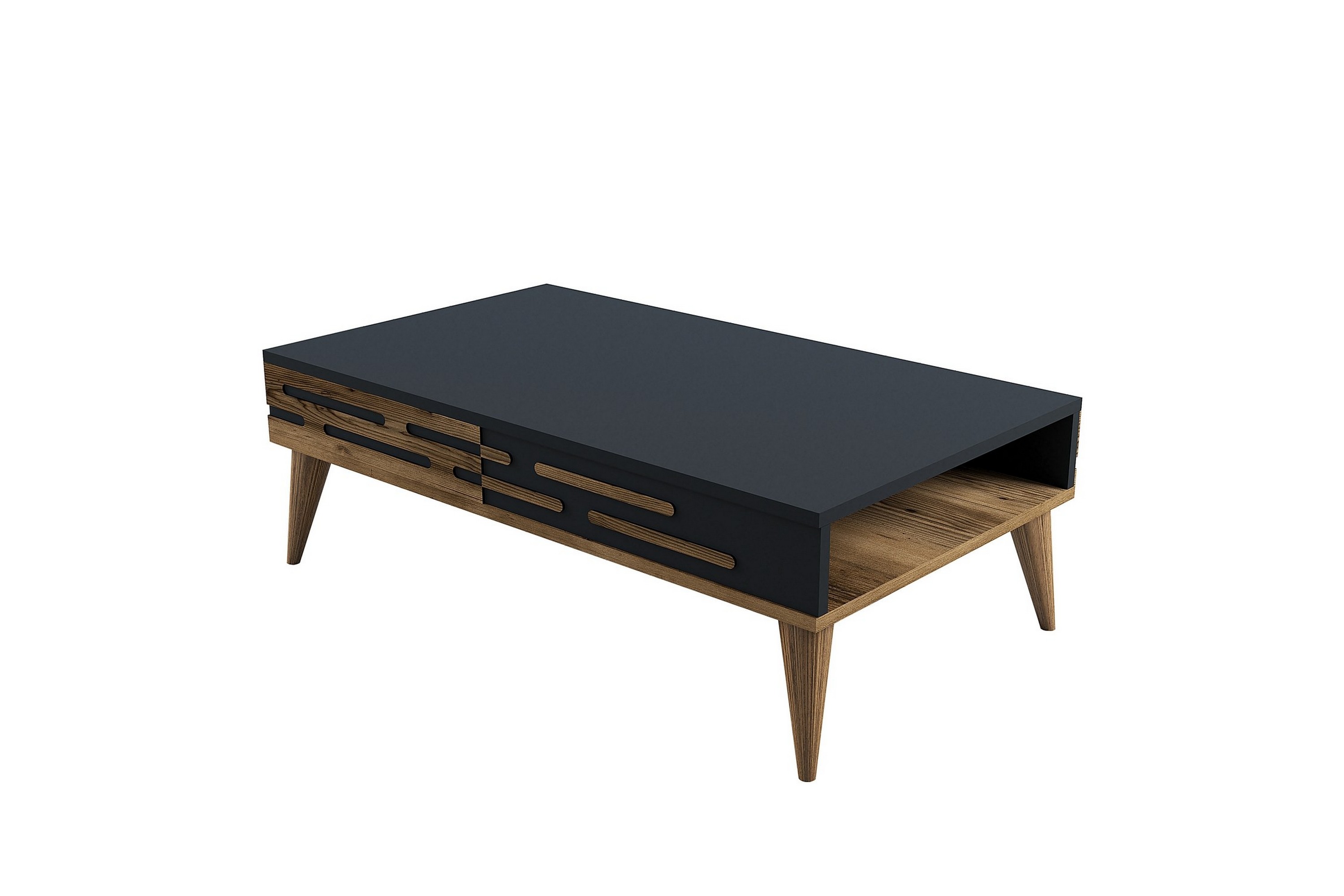 Valensiya Sofabord 105 cm Valnød/Antracit - Møbler | Trademax