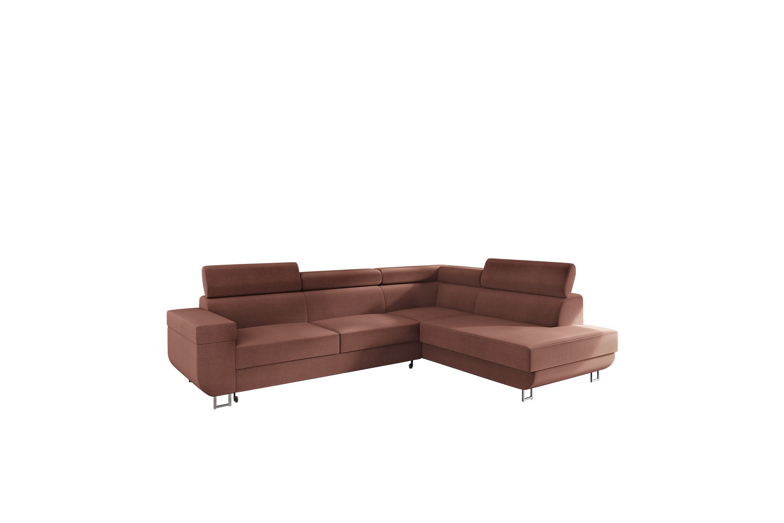 Fonti Sofa med Sjeselong 3-seter Brun - Møbler - Trademax