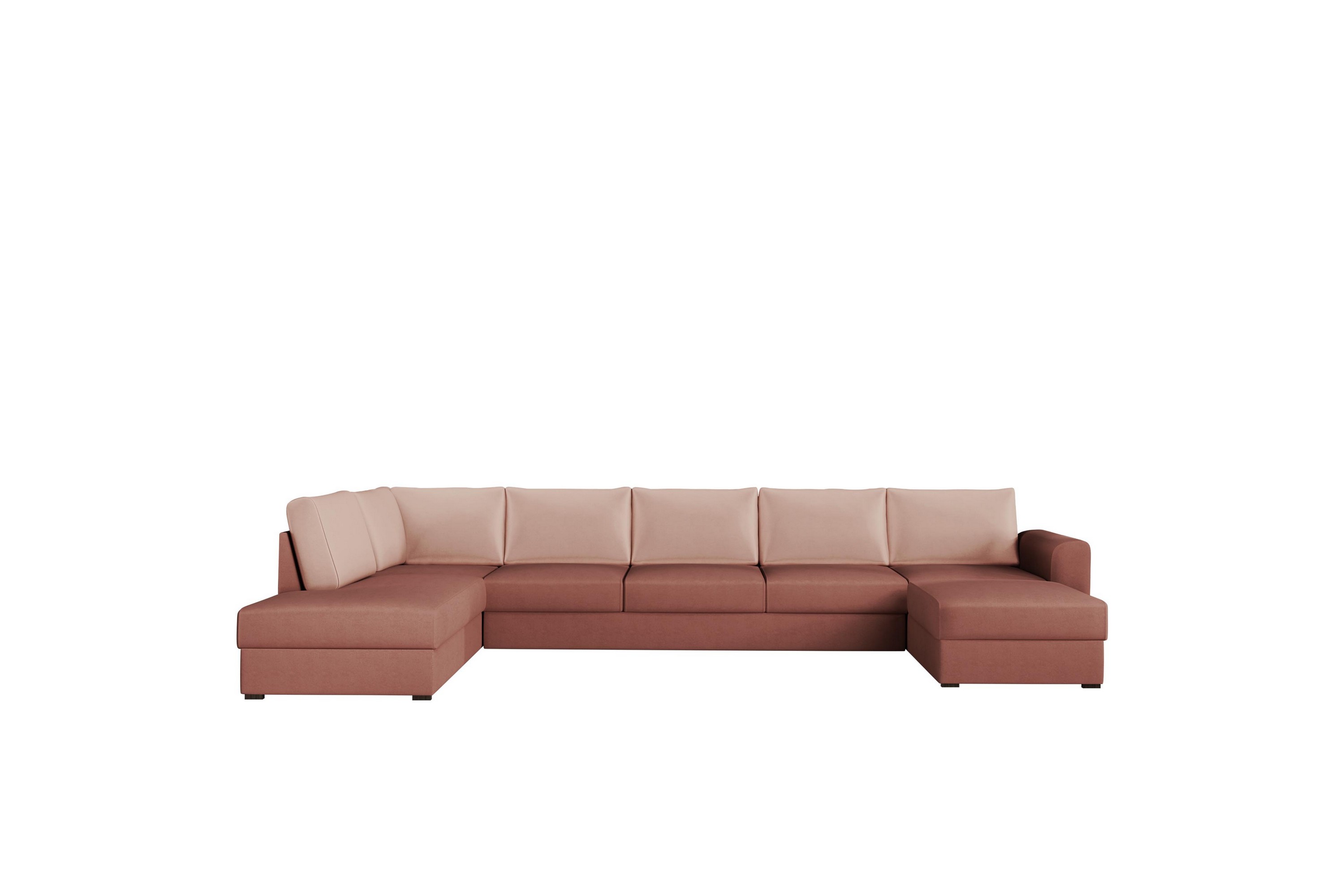 Taberk Sofa med Sjeselong og Divan 5-seter Brun - Møbler - Trademax