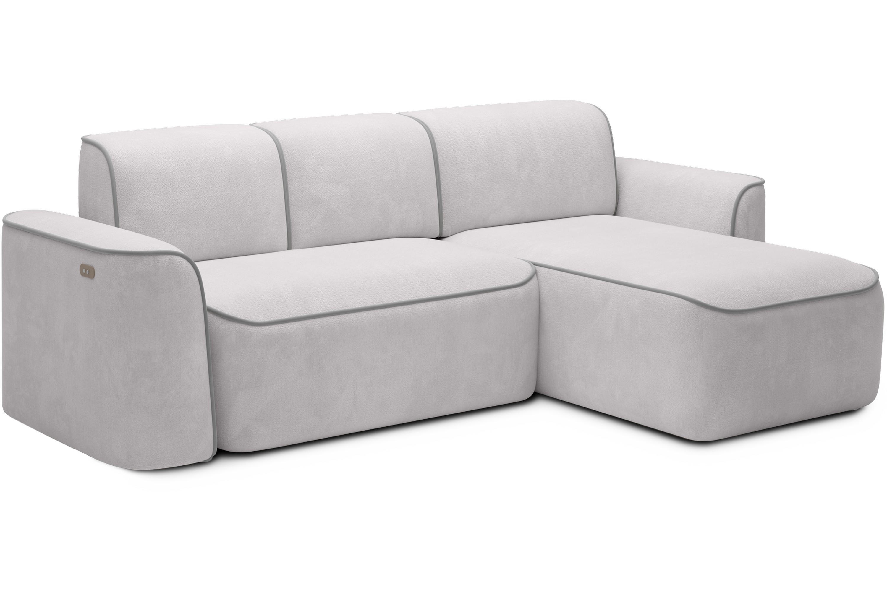 Ume 4-seter Sofa med Sjeselong Grå - Møbler - Trademax