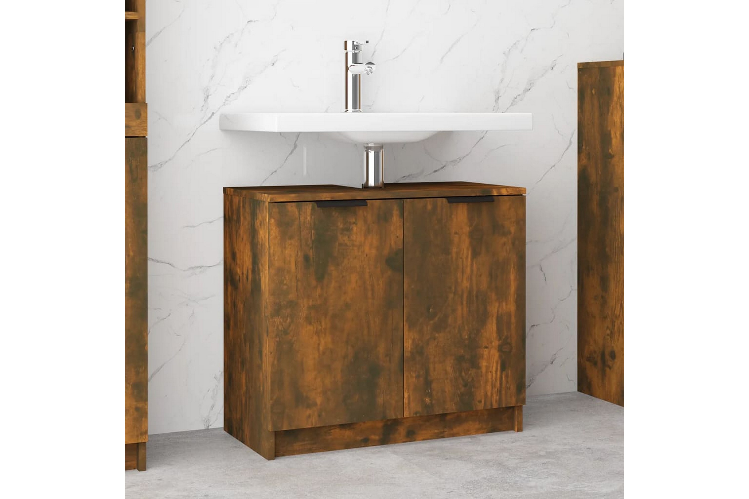 Be Basic beBasic Baderomsskap røkt eik 64,5x33,5x59 cm konstruert tre ...