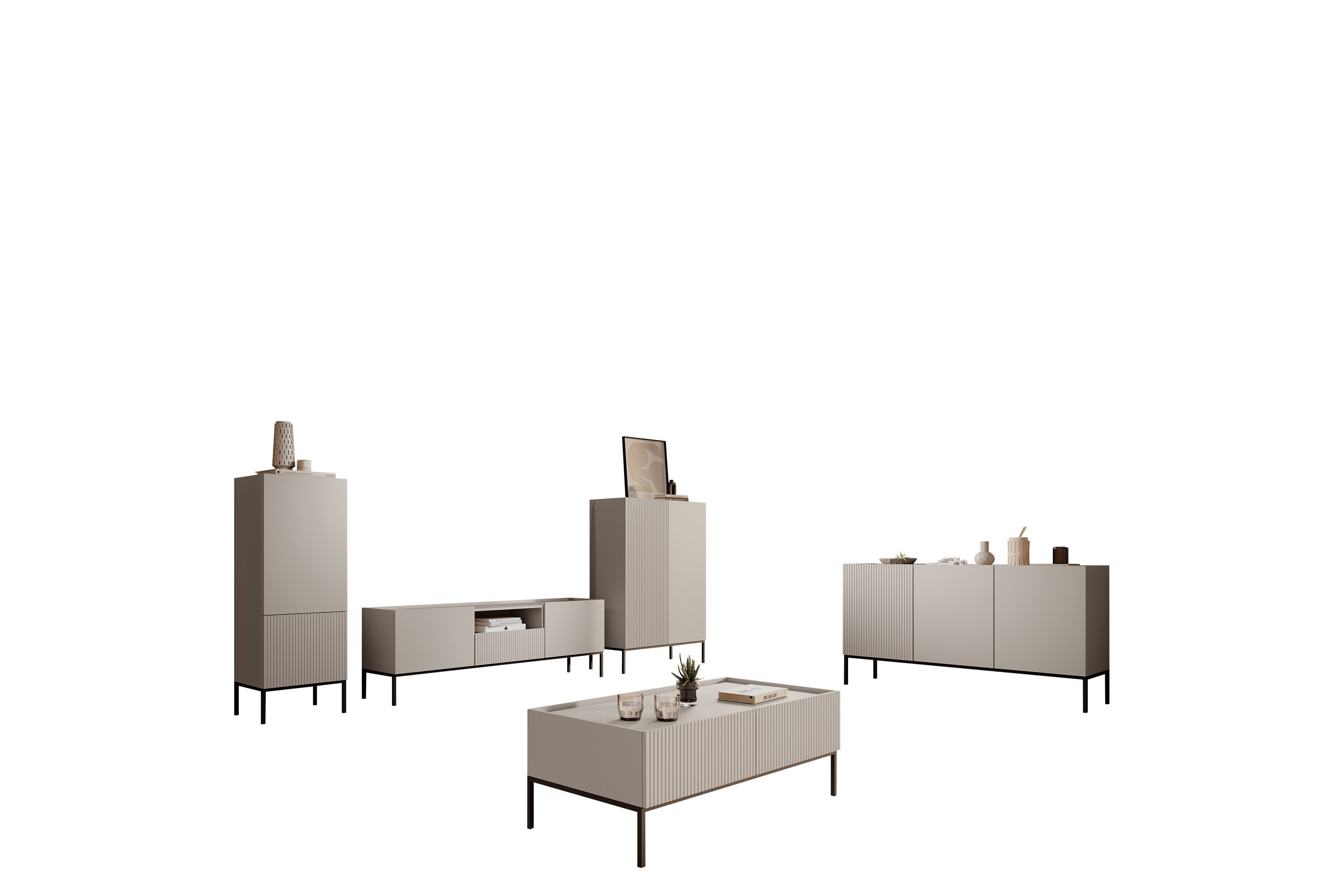 Amelus Møbelsett til Stue Cashmere - Oppbevaring - Chilli