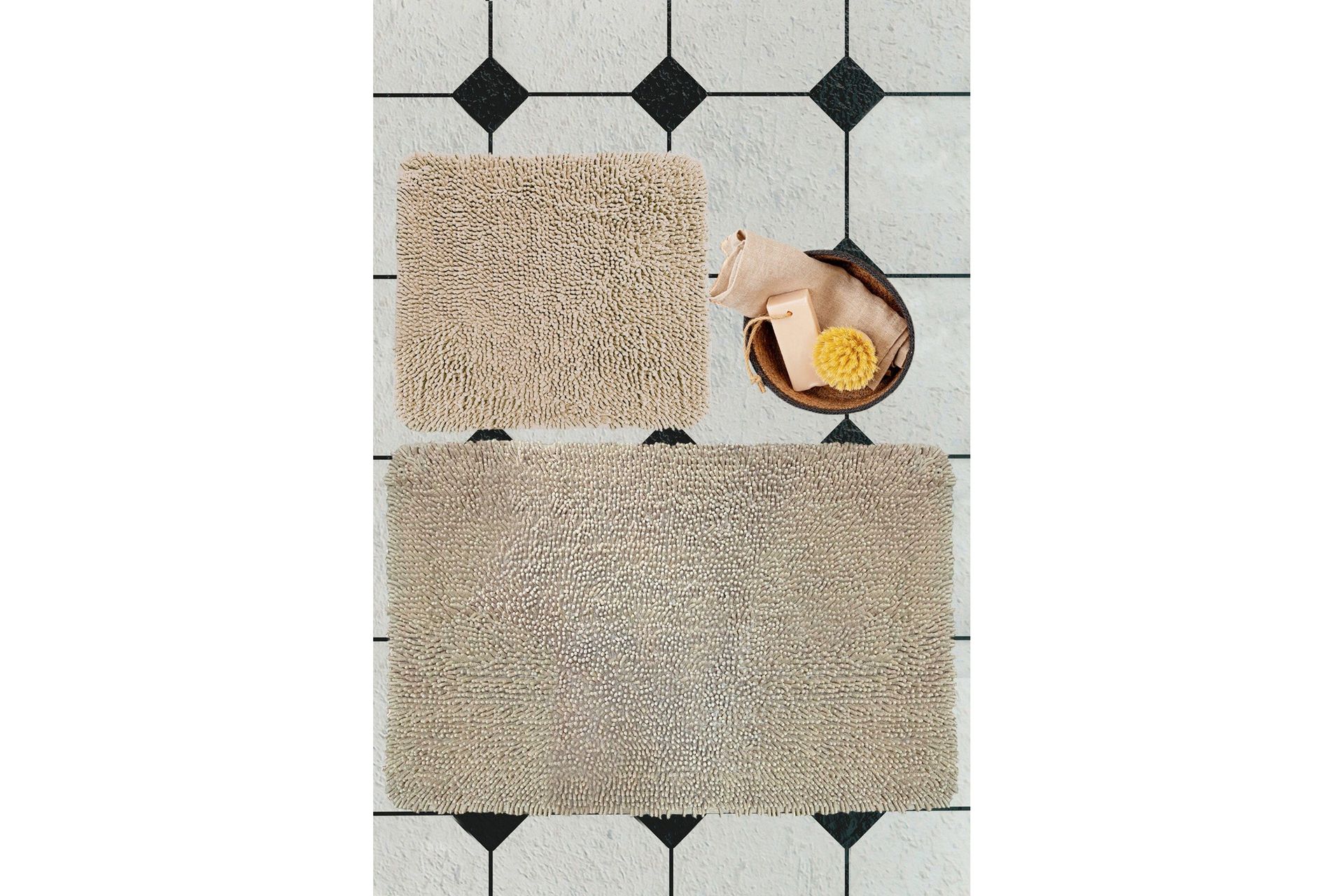 Victoria Badrumsmatta 60x100 cm Rektangulär Stengrå Victoria - Textil ...