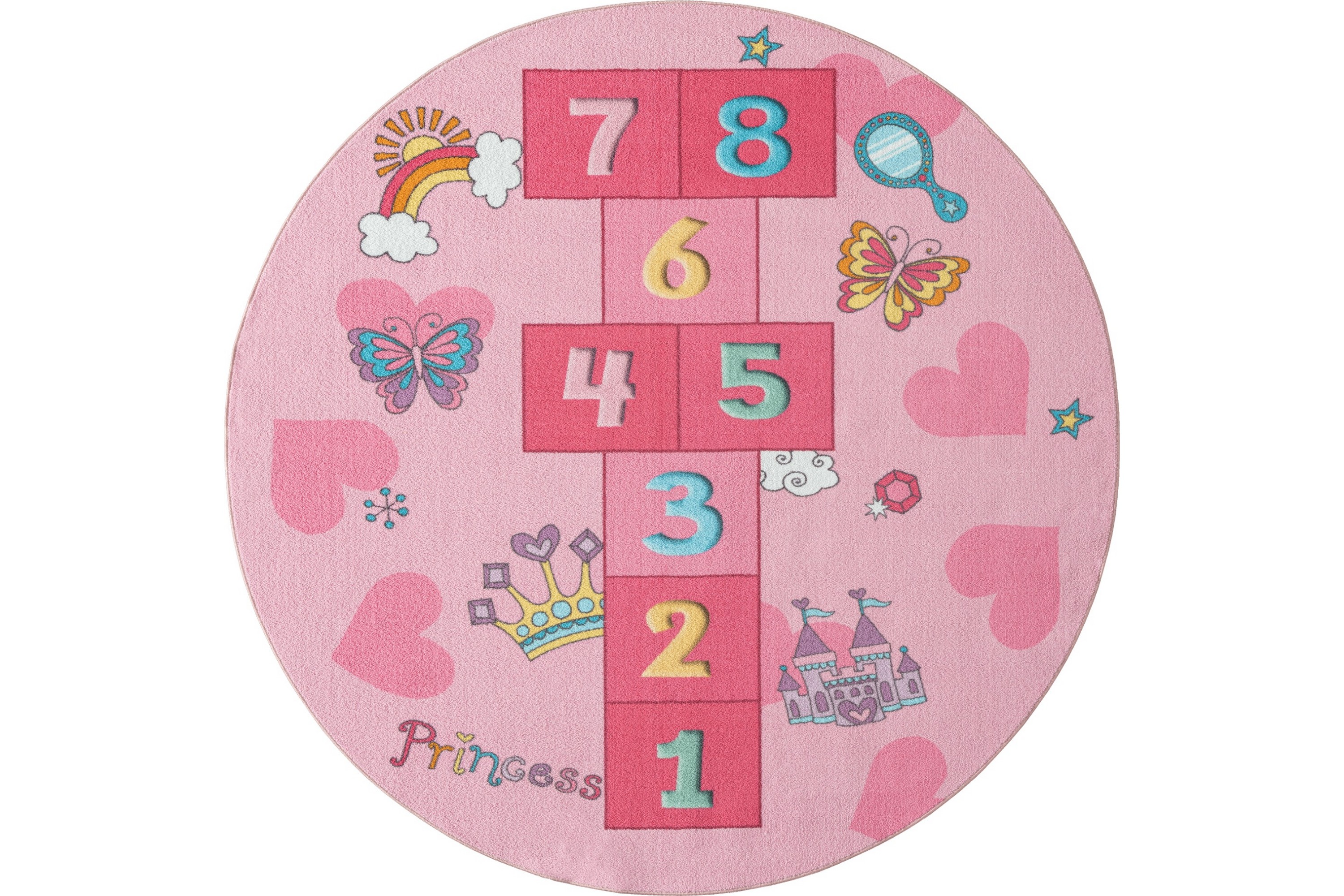 Hiroaki Barnmatta Rund 120 cm Rosa - Textil & mattor - Black Friday coming soon - Trademax