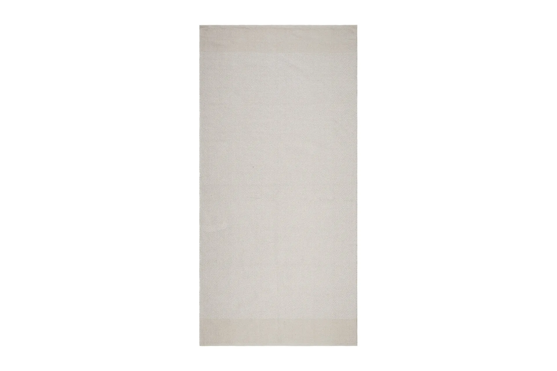 KM Home Alva Bomullsmatta 75x280 cm Oval Creme - Textil & mattor - Trademax