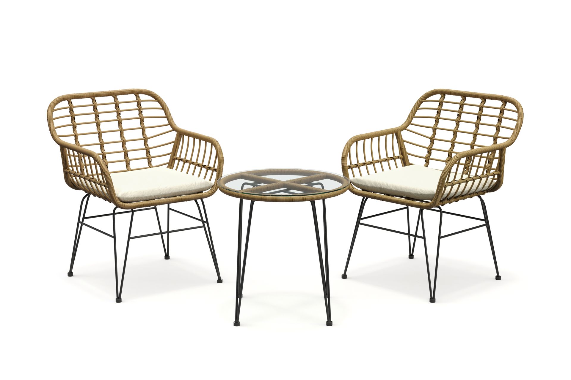 Comfort Garden Sammy Balkonggrupp 2-sits Beige - Utemöbler - Trademax