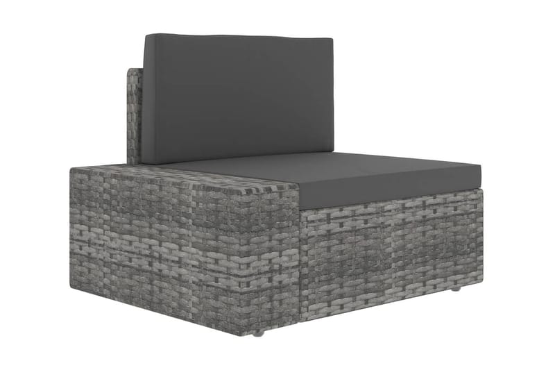 Modulsoffa 2-sits konstrotting grå - Mittmodul utesoffa | Chilli